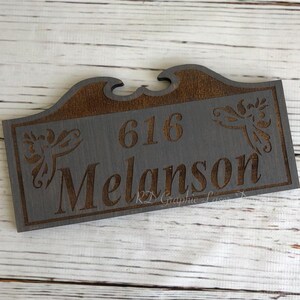 Personalized Wood Address Monogram Sign Arched Address Sign Custom Wood ...