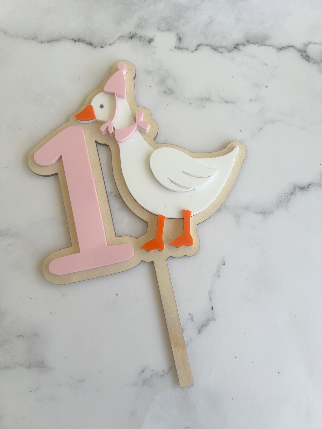Goose Cake Topper - Kids Birthday Cake Topper - Birthday Goose Cake ...