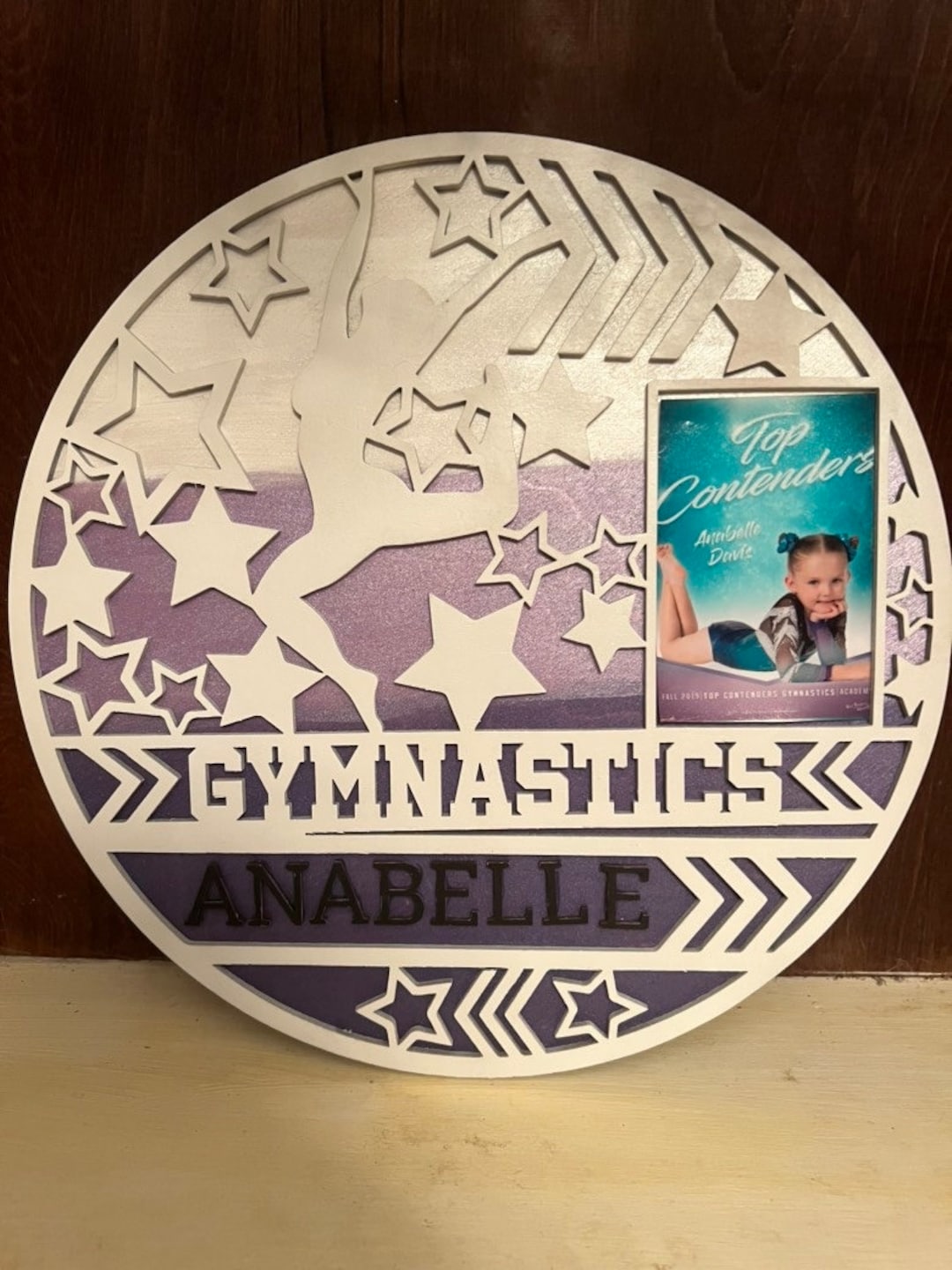 Gymnastics Personalized Sign - Gymnastics Silhouette - Wooden ...