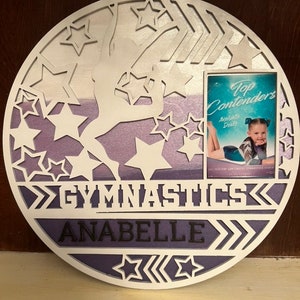 Gymnastics Personalized Sign - Gymnastics Silhouette - Wooden ...