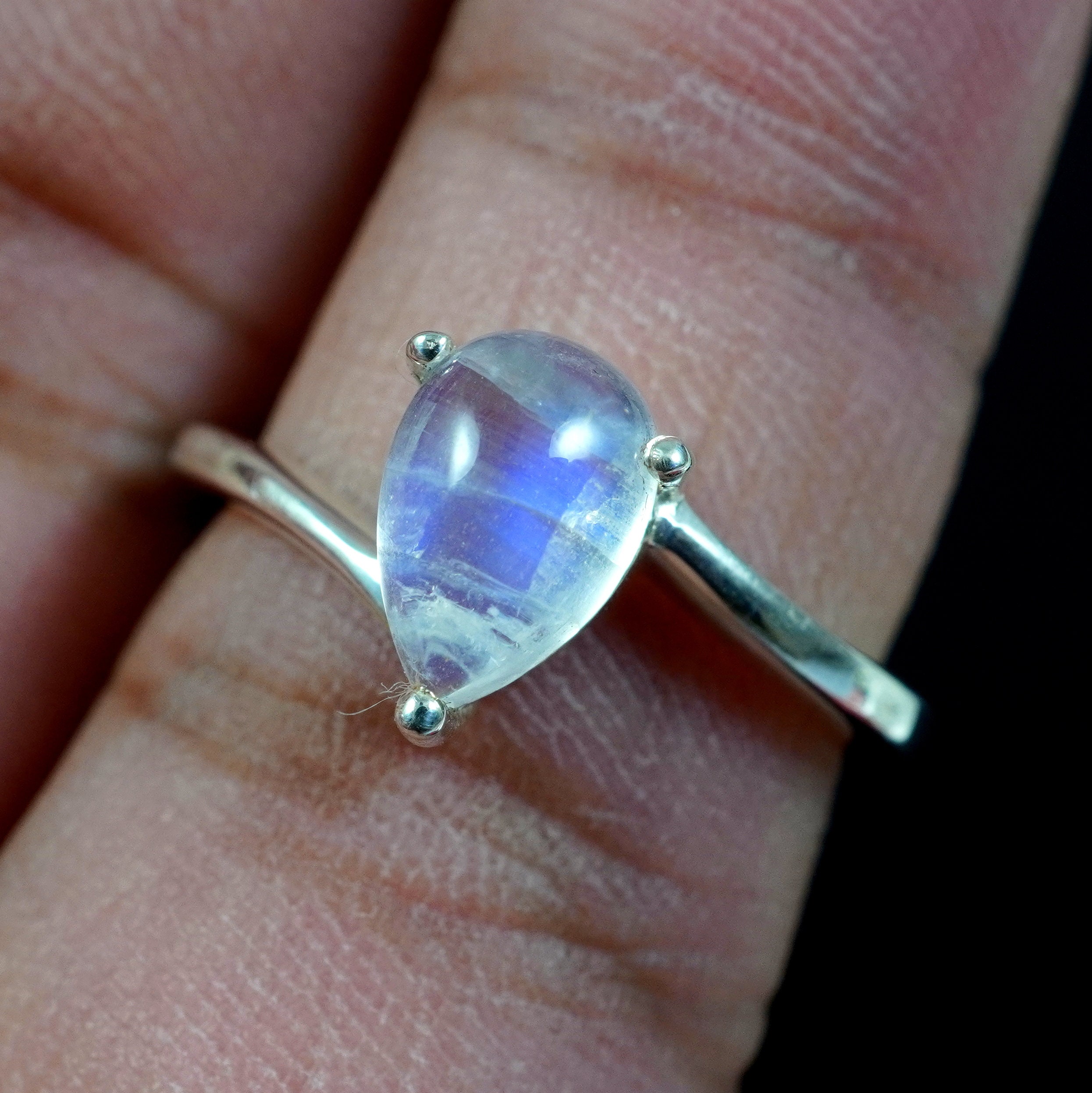 Genuine Moonstone Ring 925 Solid Silver moonstone Silver - Etsy UK