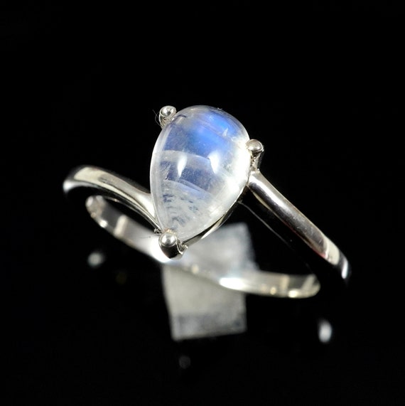 Genuine Moonstone Ring 925 Solid Silver moonstone Silver - Etsy UK