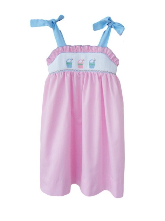 Smocked Sand Pail Beach Dress - Etsy