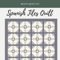 Festive Tiles Modern Quilt Pattern Digital PDF Mosaic Tile Block Throw ...