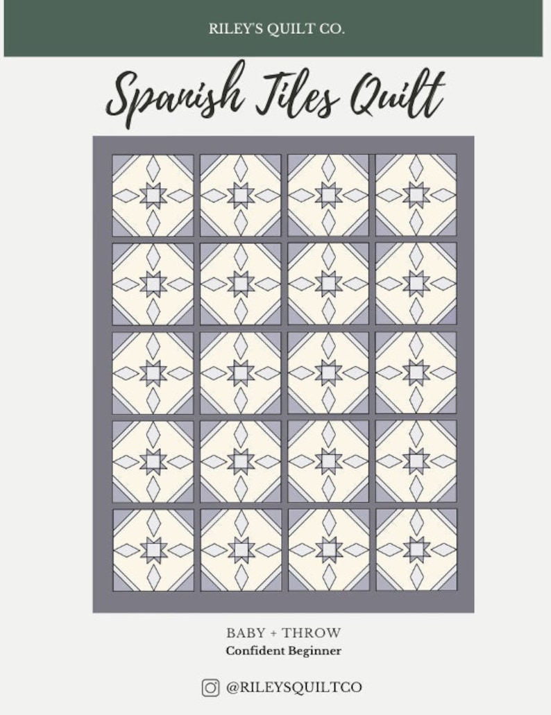 Spanish Tiles Quilt Pattern Digital Download - Etsy