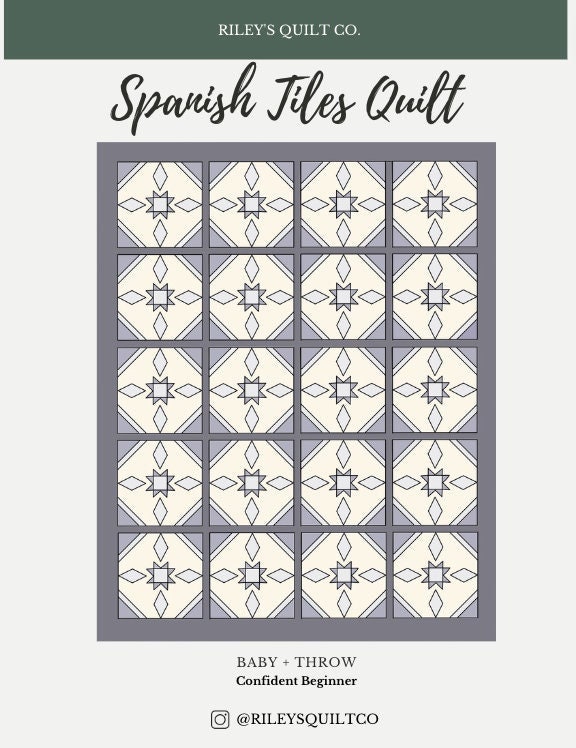 Spanish Tiles Quilt Pattern Digital Download - Etsy