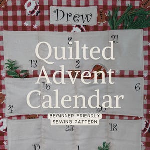Quilted Advent Calendar Sewing Pattern Beginner Friendly - Etsy