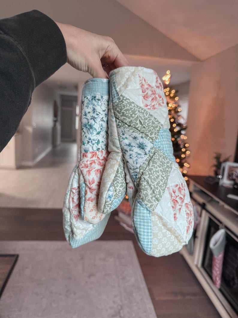 Upcycled Quilted Mittens Sewing Pattern Beginner Friendly - Etsy
