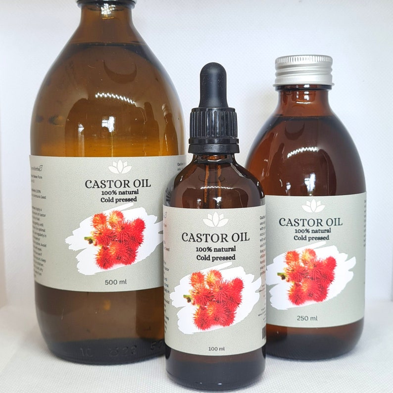 Castor Oil Cold Pressed Natural 100% Ricinus Communis Seed Oil 500ml ...