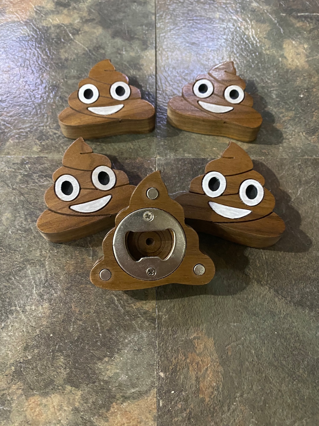 Poop Emoji Bottle Opener Refrigerator Magnet, Funny Fun Gift, Man Cave ...