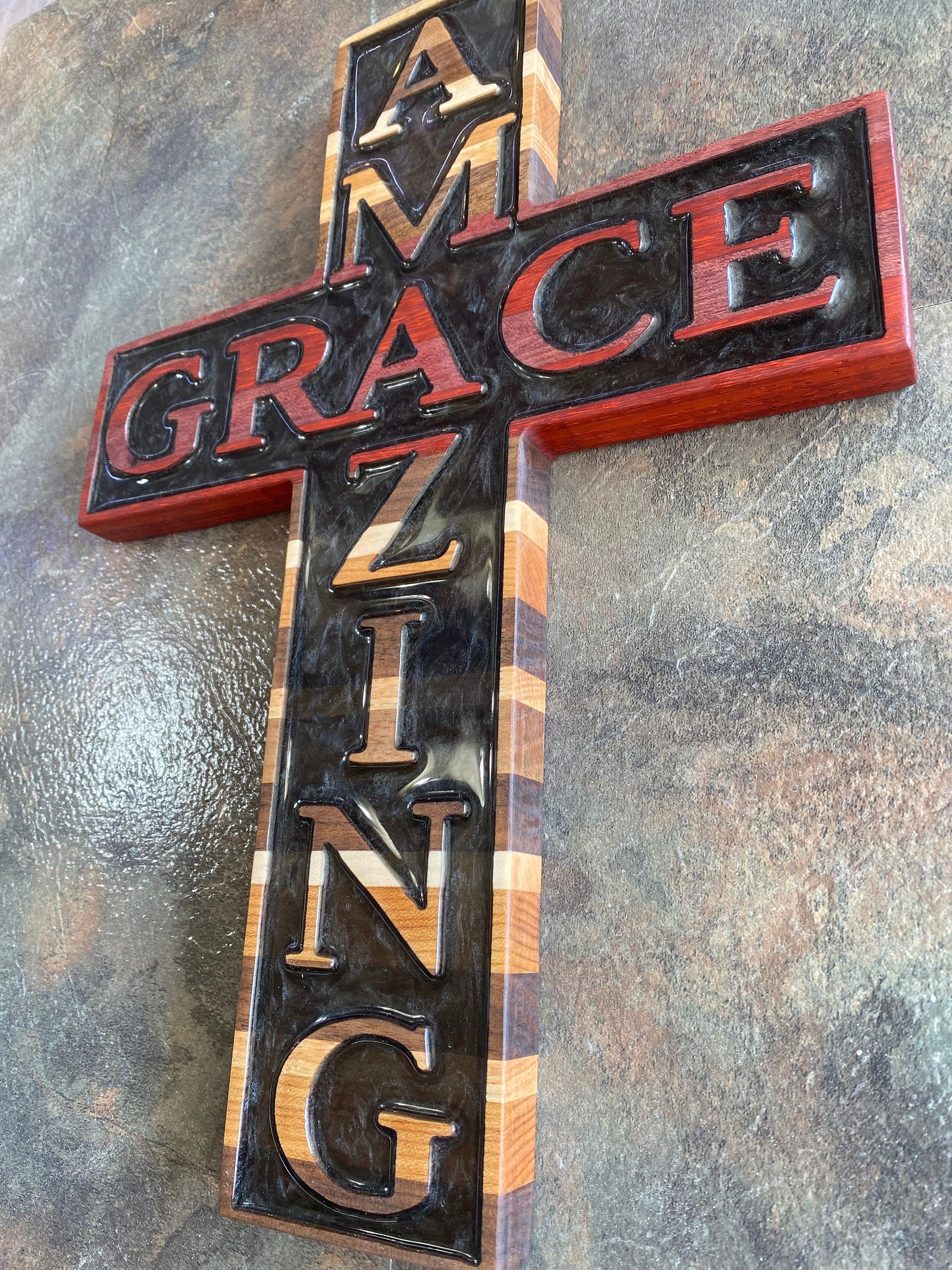 Christian Cross, Amazing Grace Cross, Christian Gift, Jesus Christ Gift ...