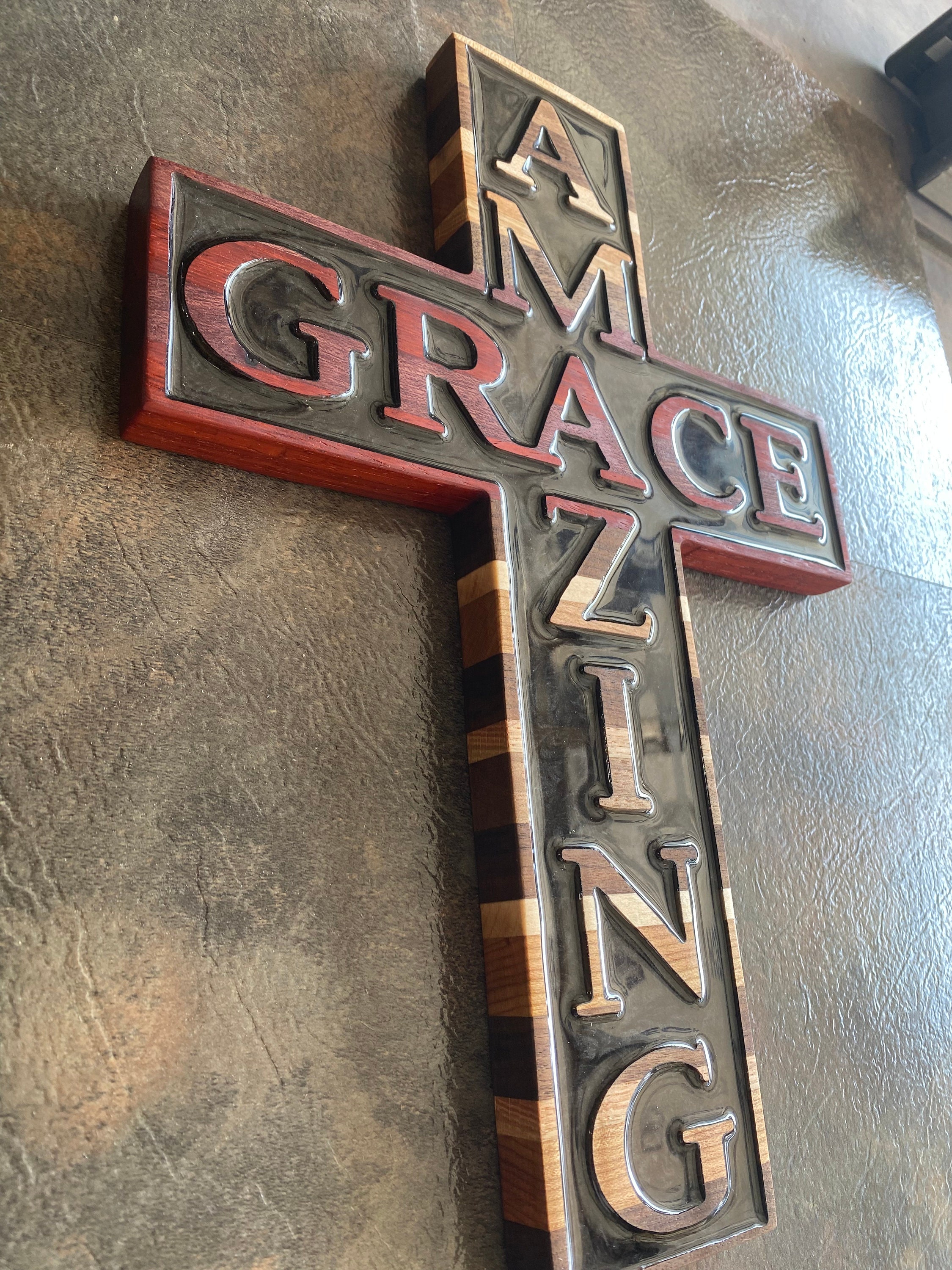 Christian Cross, Amazing Grace Cross, Christian Gift, Jesus Christ Gift ...