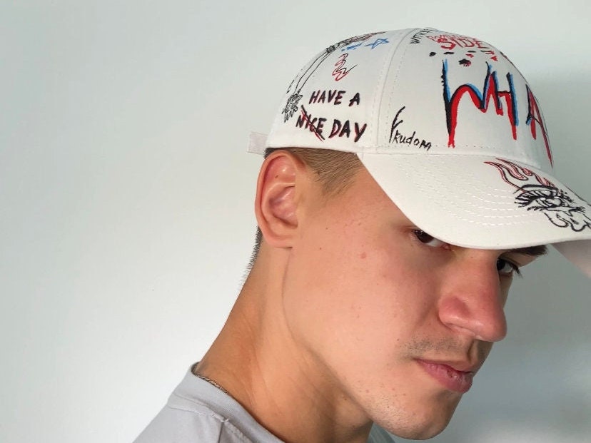Custom Name Hats, Acrylic Paint, Graffiti Clothes, Street Style Art ...