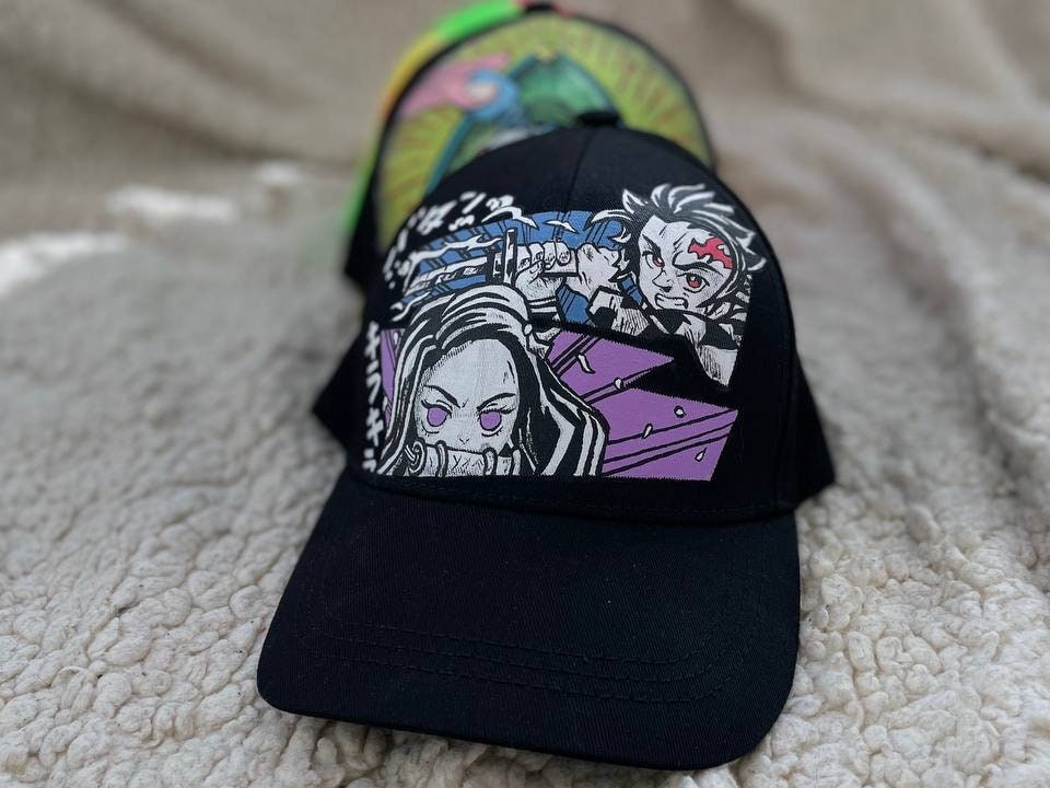 Hand Painted Anime Cap, Custom Graffiti Cap, Acrylic Paint, Graffiti ...