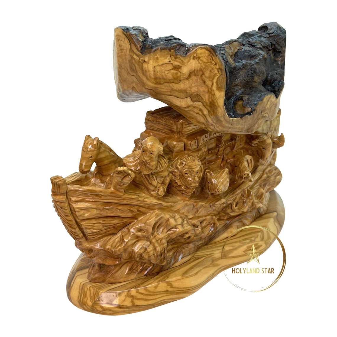 Noah's Ark Hand Carved Olive Wood Sculpture - Etsy