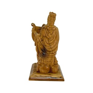King David With the Harp Olive Wood Hand Carved, Musical Instrument ...