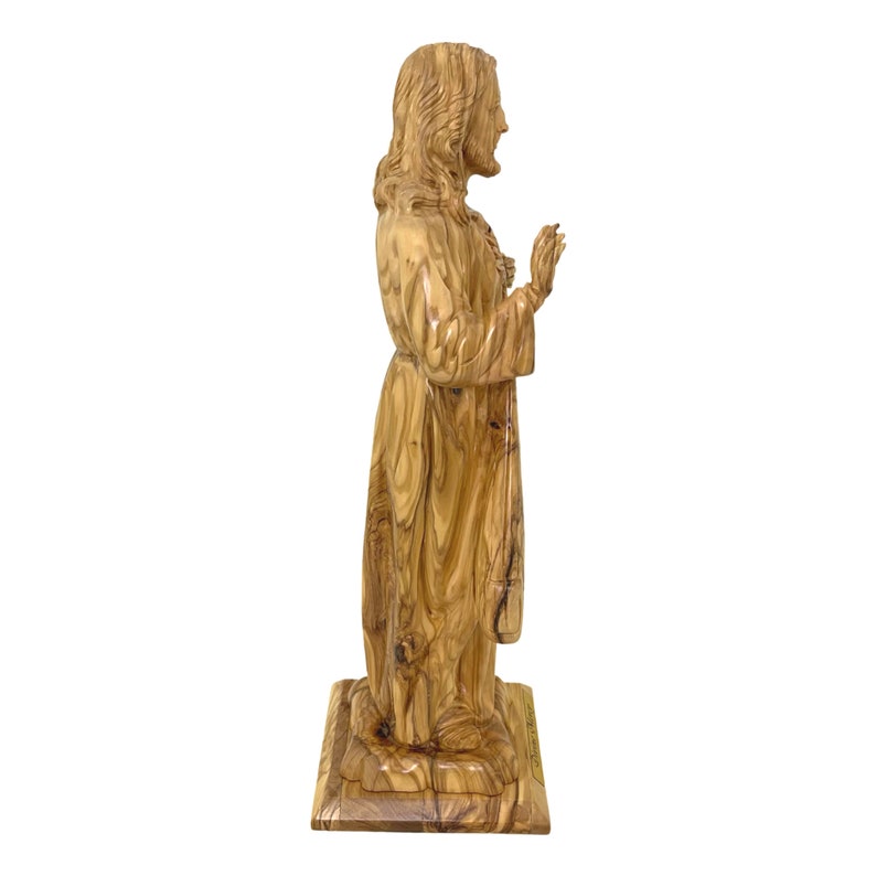 Divine Mercy Jesus Christ Large Statue Olive Wood Miracle - Etsy