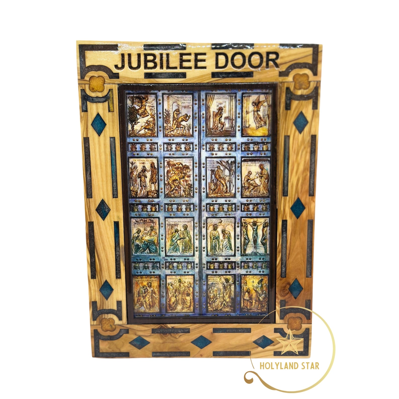 Olive Wood Jubilee Door: Handmade Catholic Home Decor (7.5x10.7 Inch ...