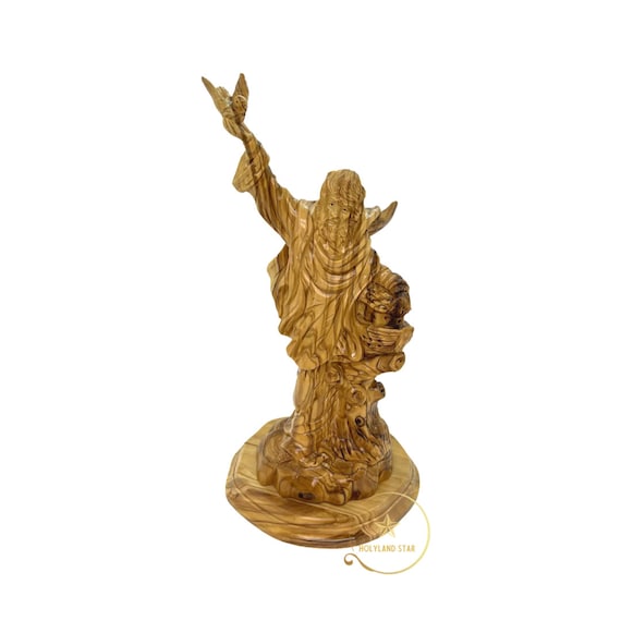 Noah With the Noah's Ark in His Hands Olive Wood Religious - Etsy