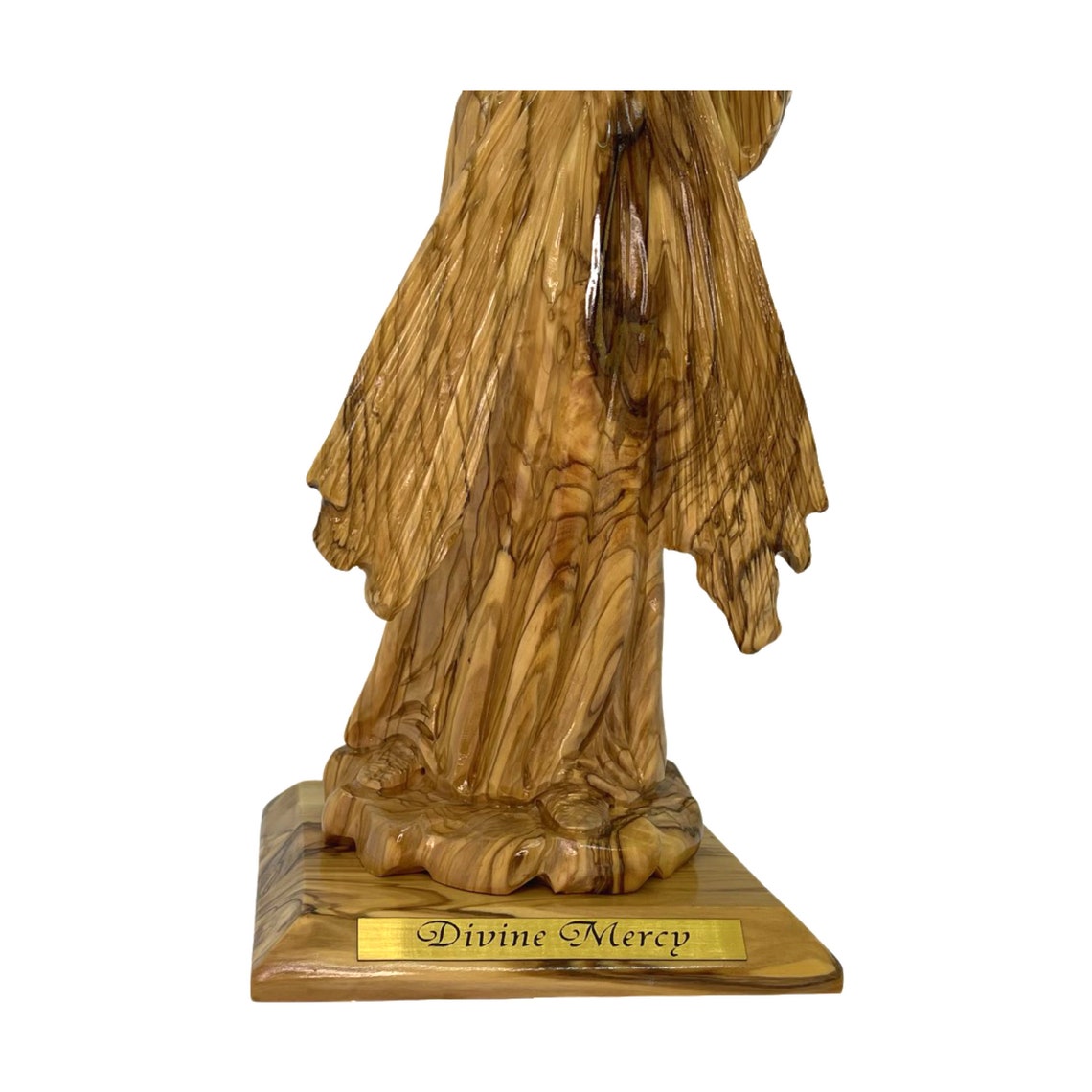 Divine Mercy Jesus Christ Large Statue Olive Wood Miracle | Etsy