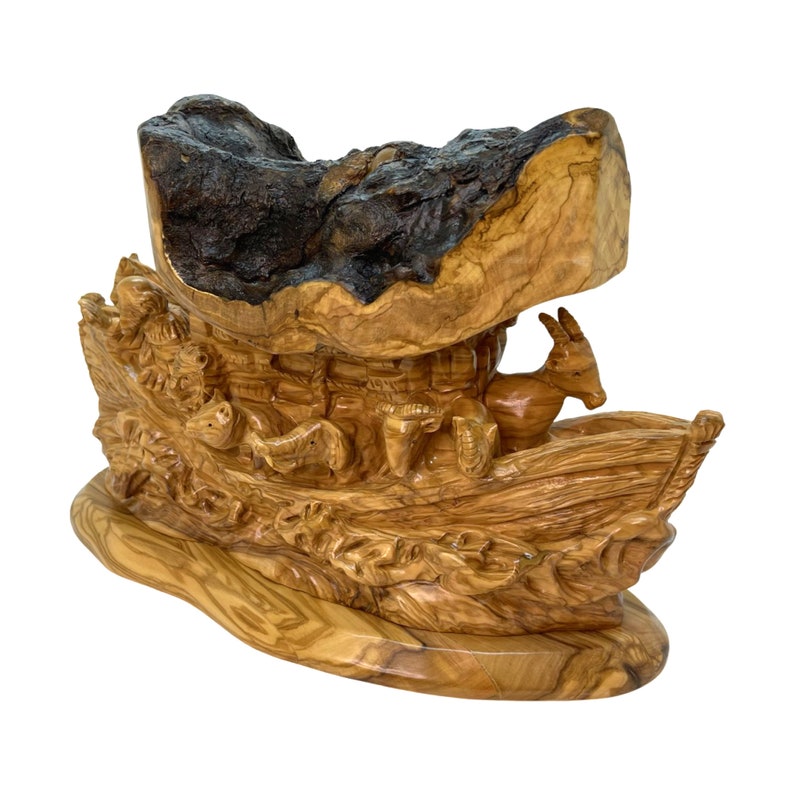 Noah's Ark Hand Carved Olive Wood Sculpture - Etsy