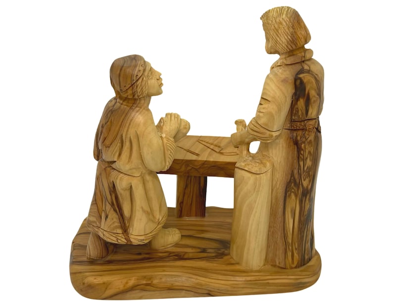 Wooden Saint Joseph the Carpenter Statue, St. Joseph Hand Carving ...