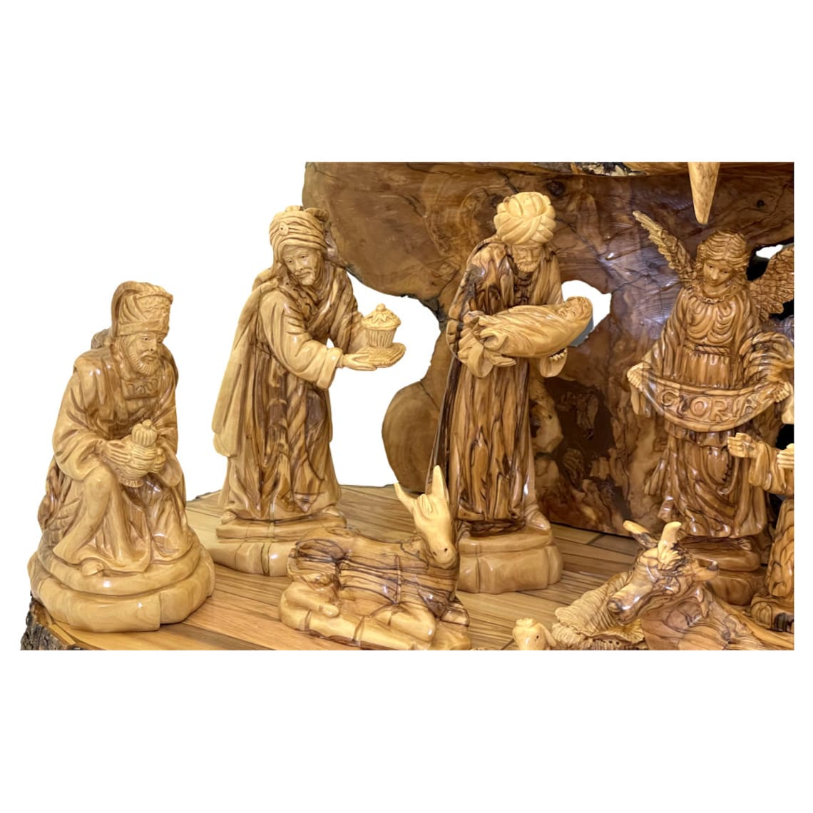 Christmas Nativity Set Olive Wood Hand Carved in Bethlehem - Etsy
