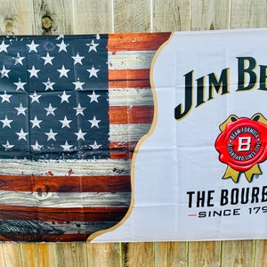 Jim/beamthebourbonwhiskey Flag 3x5 Ft Banner Bar Man Cave Wall Decor ...