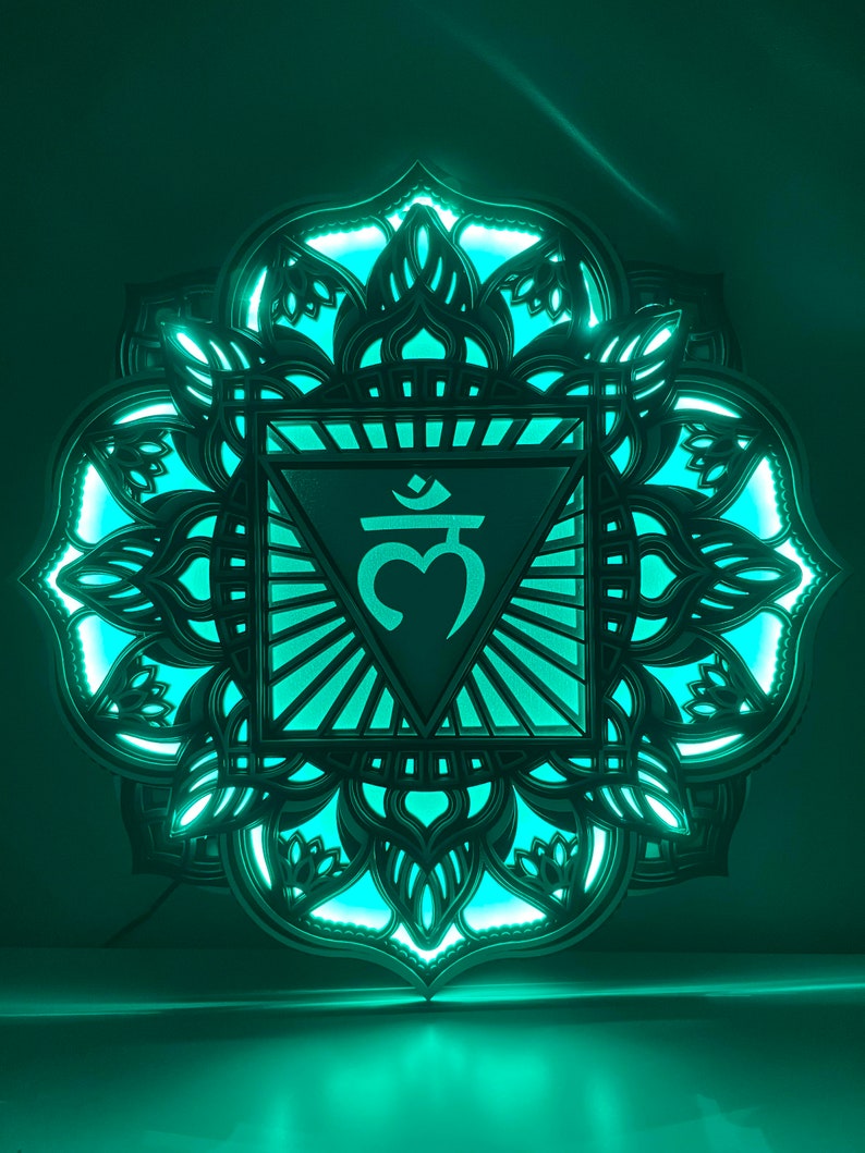 The Root Chakra Led Wood Mandala Mandala Wood Art - Etsy