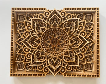 Wood Carved Mandala Wall Art - Etsy