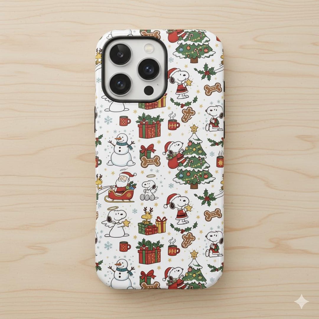 Christmas Snoopy Tough Case, Peanuts Holiday Phone Cover, Protective ...