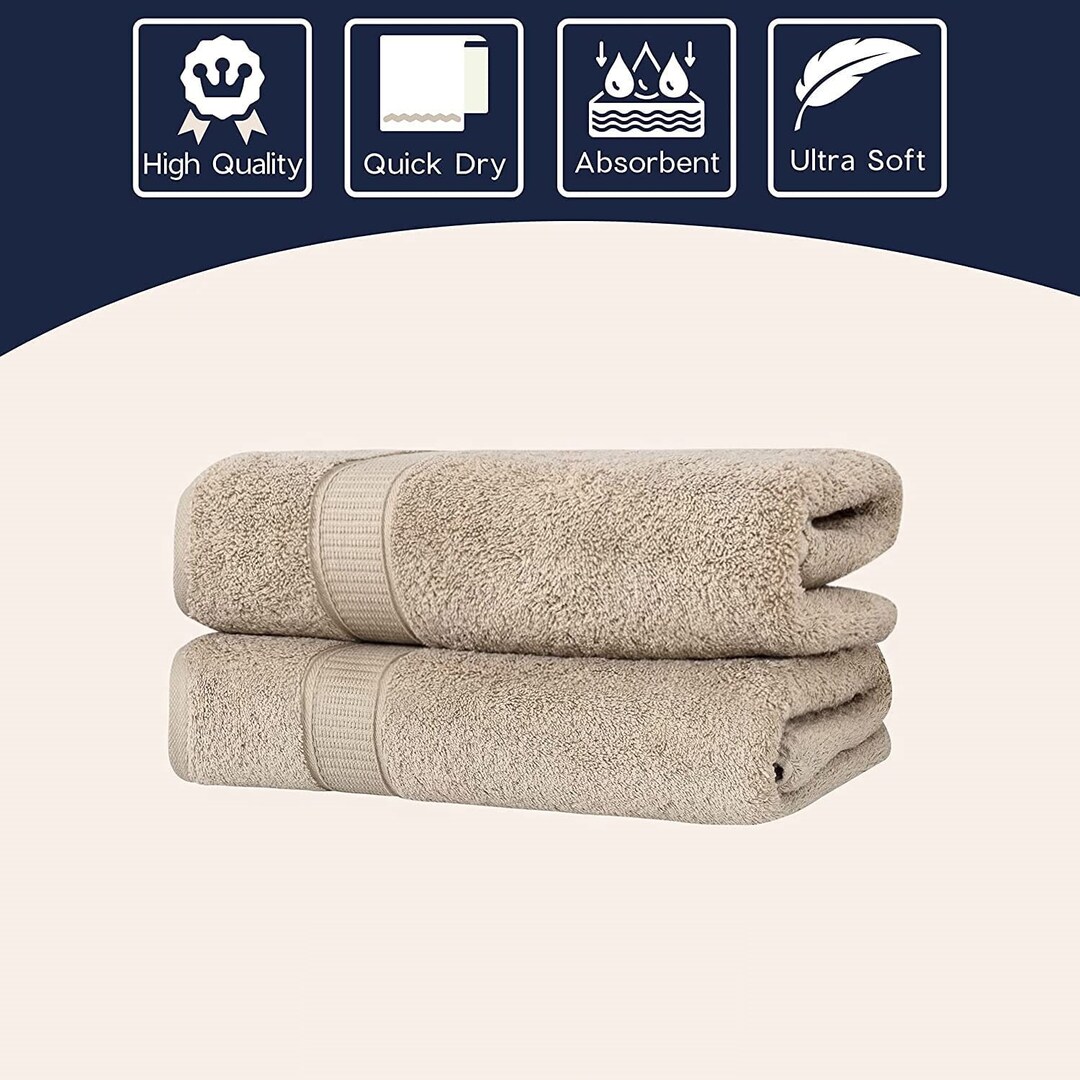 Bathroom Towel Set 2 Pack, Hotel Spa Quality, Super Soft Feel Towels ...