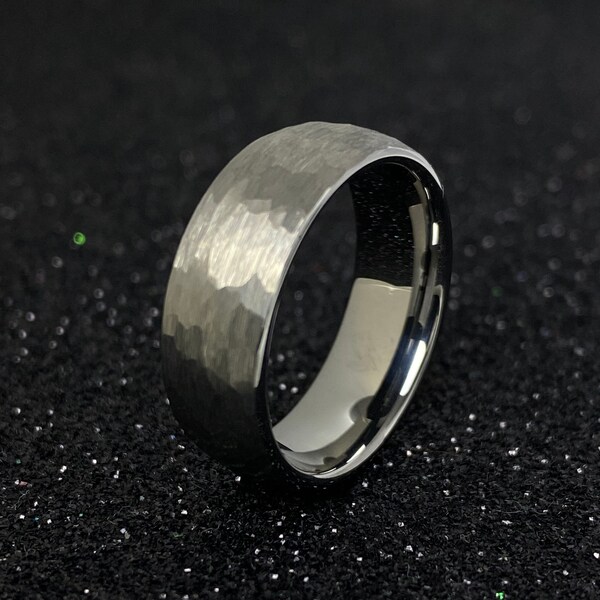 Hammered Mens Ring - Etsy