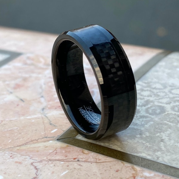 Carbon Ring - Etsy