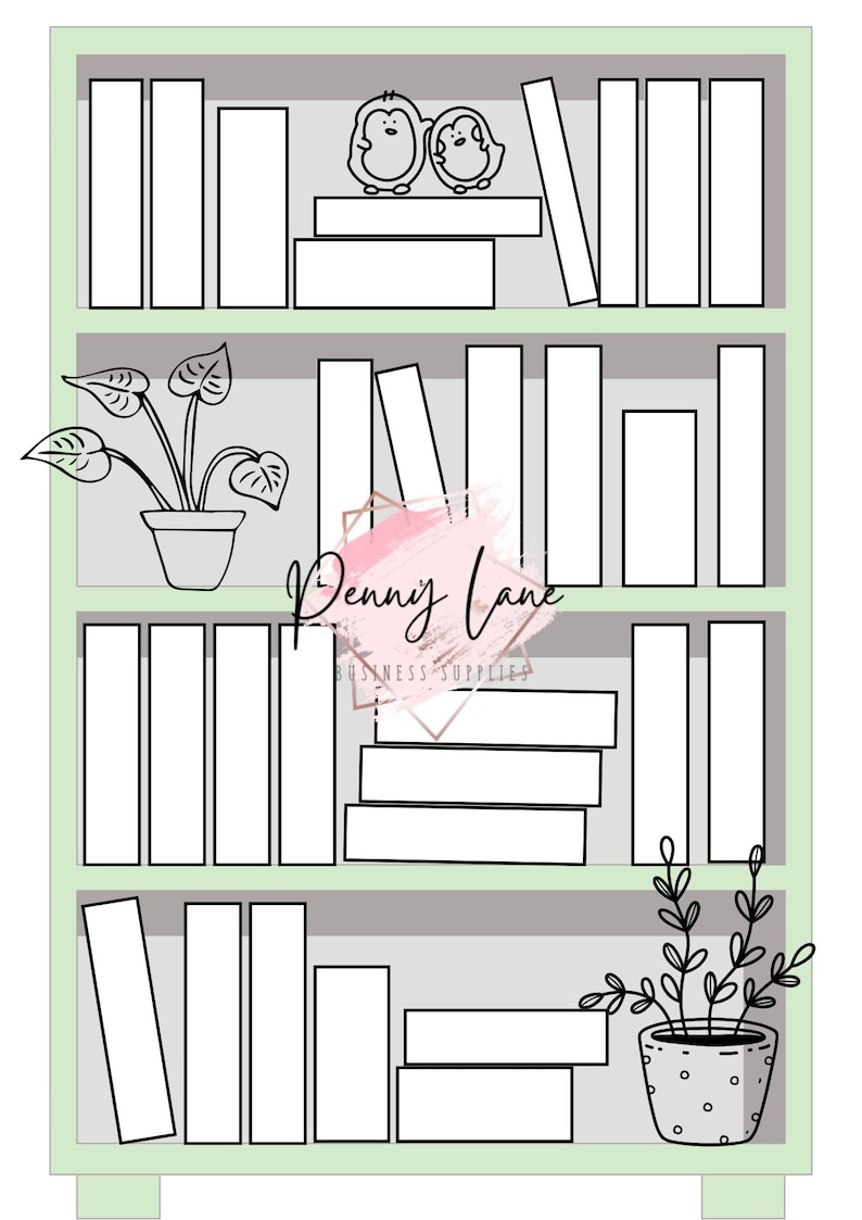 Digital Bookshelf TBR Tracker – Cute Printable / Tablet Version | to Be ...