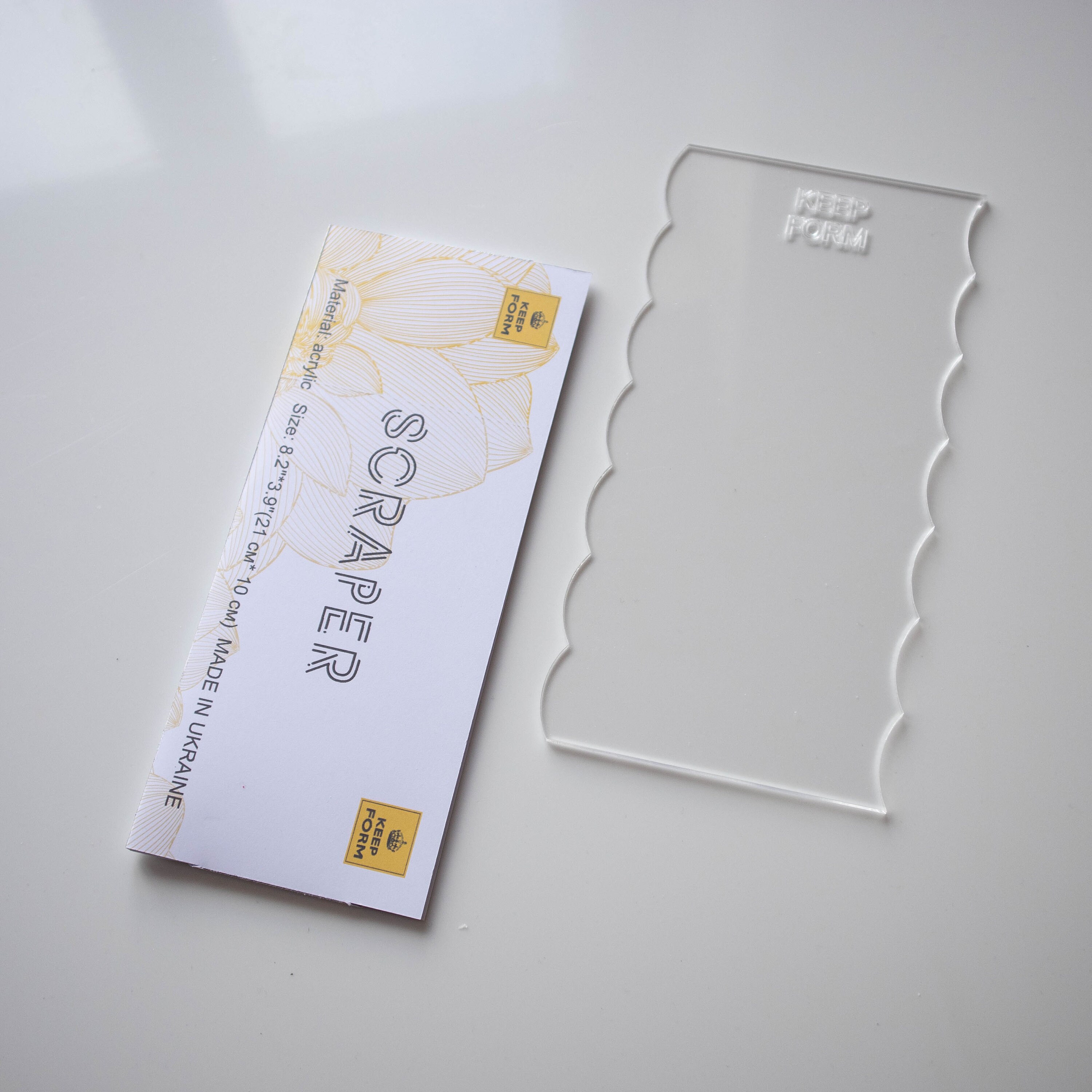 Acrylic Cake Scrapper for Cake Decorating Big Arcdouble-sided Shaped - Etsy