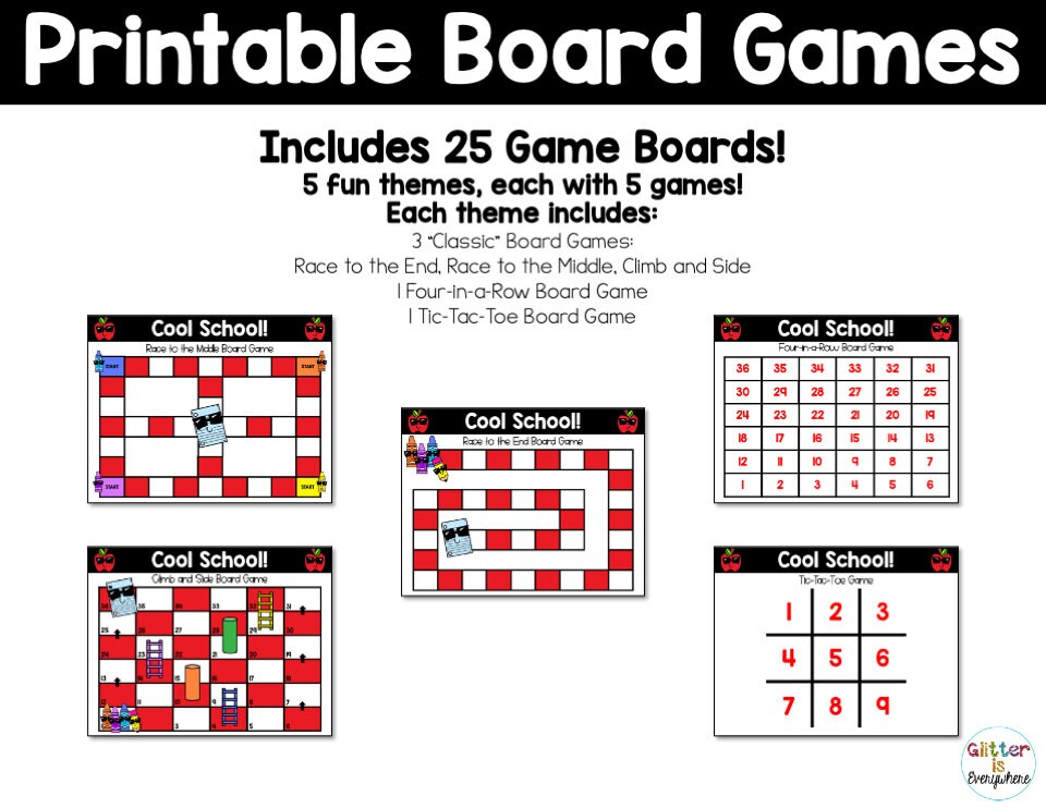 Back to School Printable Board Games - Math - Etsy