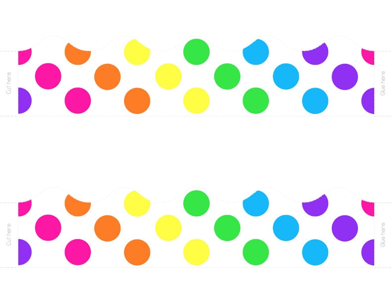 Colorful Polka Dot Border