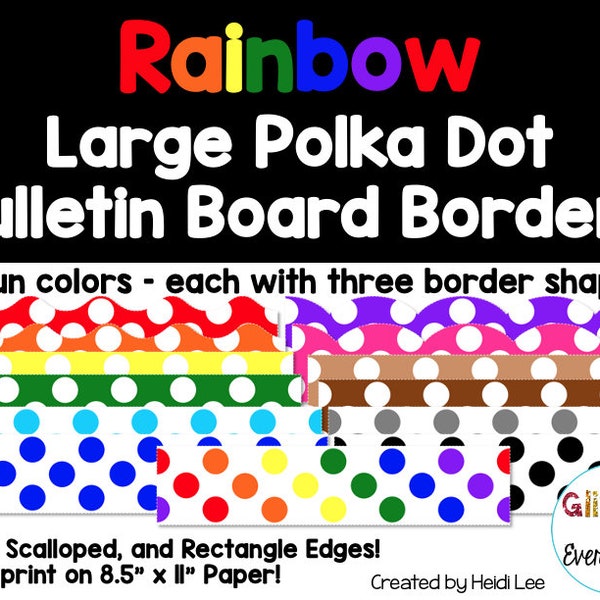 Polka Dot Bulletin Board Letters - Etsy