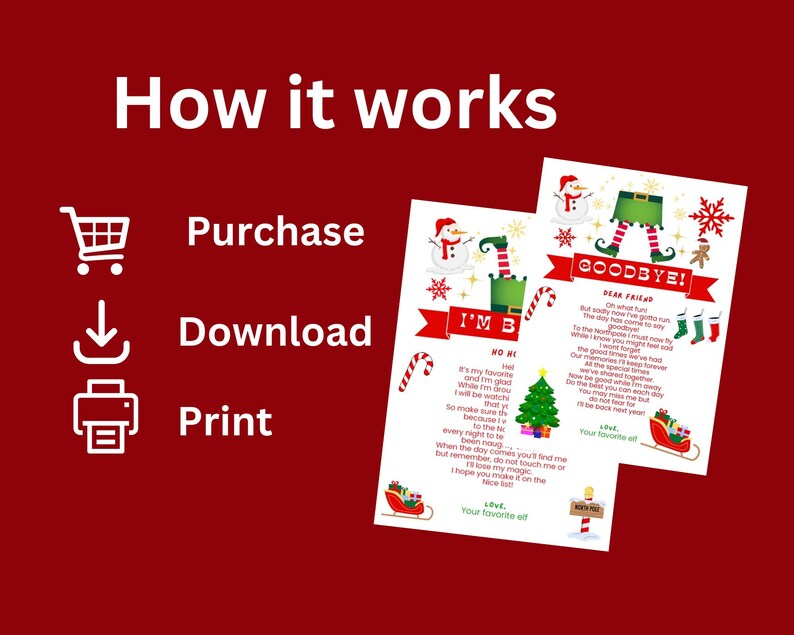 Printable Elf Letters, Elf I'm Back Letter, Goodbye Elf Letter - Etsy