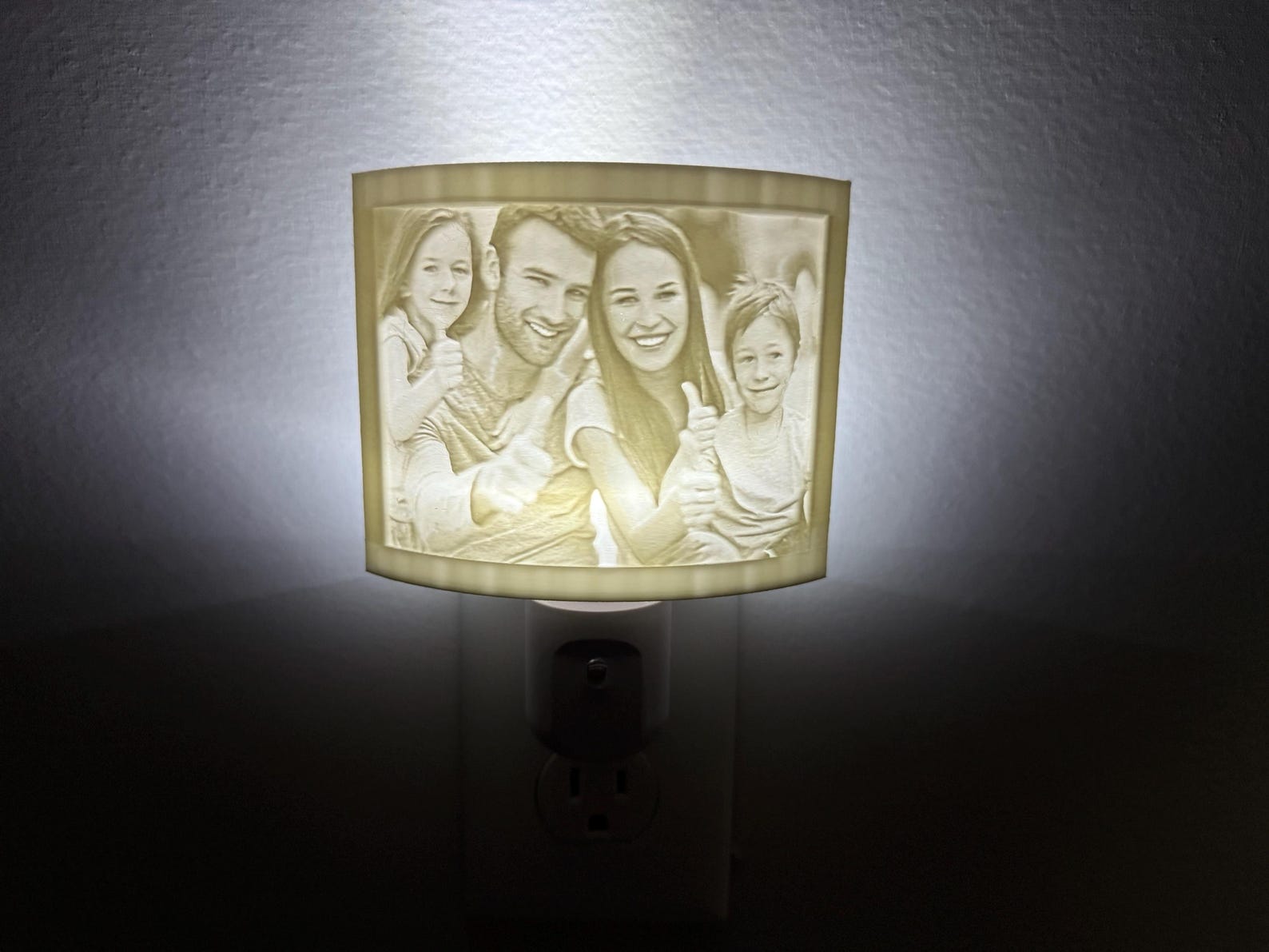 Personalized Photo Lithophane Night Light: Custom 3D Printed Gift - Etsy