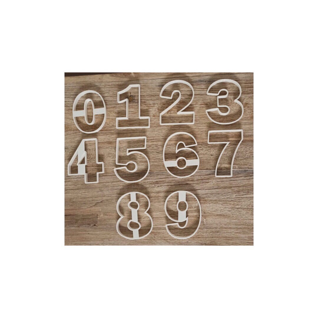 Cookie Cutter Shortbread Cookie Stamp Numbers European PLA Cookie ...