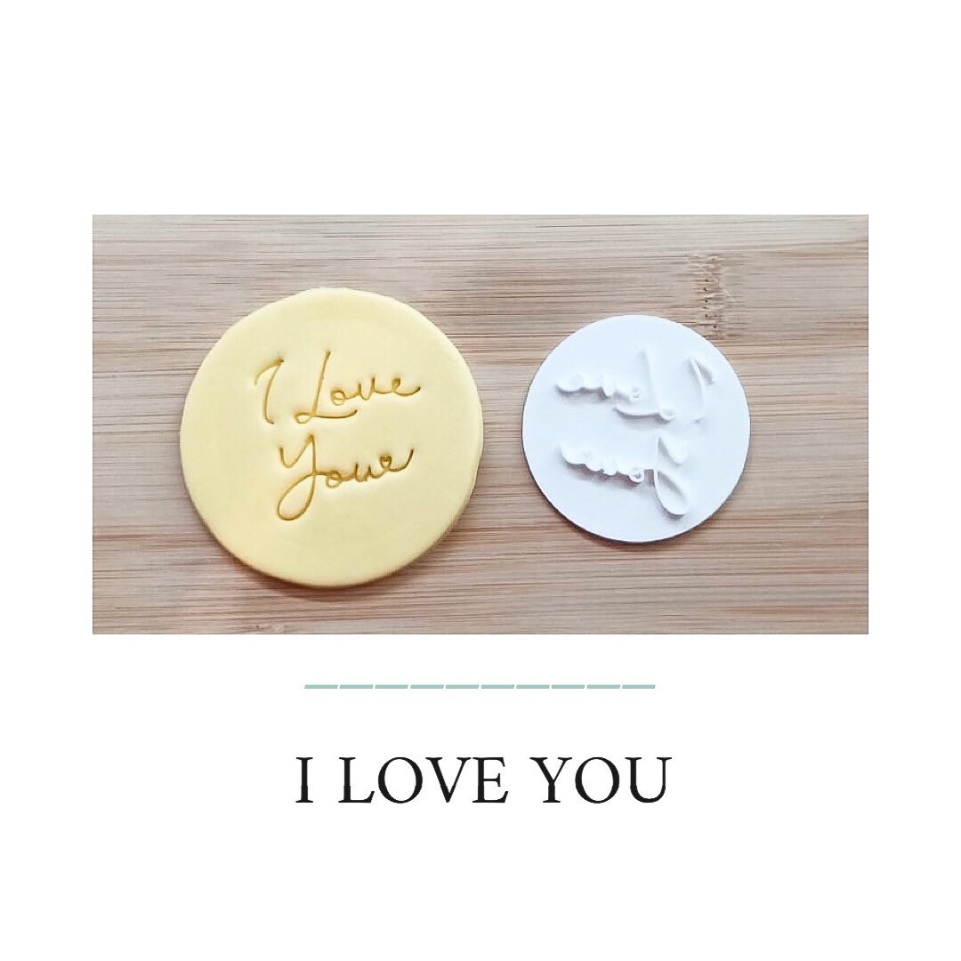 Biscuit/shortbread stamp I LOVE YOU PLA European cookie | Etsy