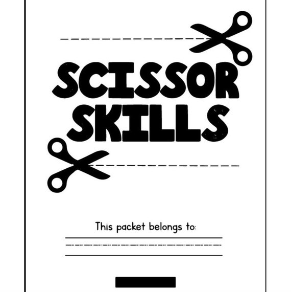 Children's Coloring Pages Scissor Skills | Etsy