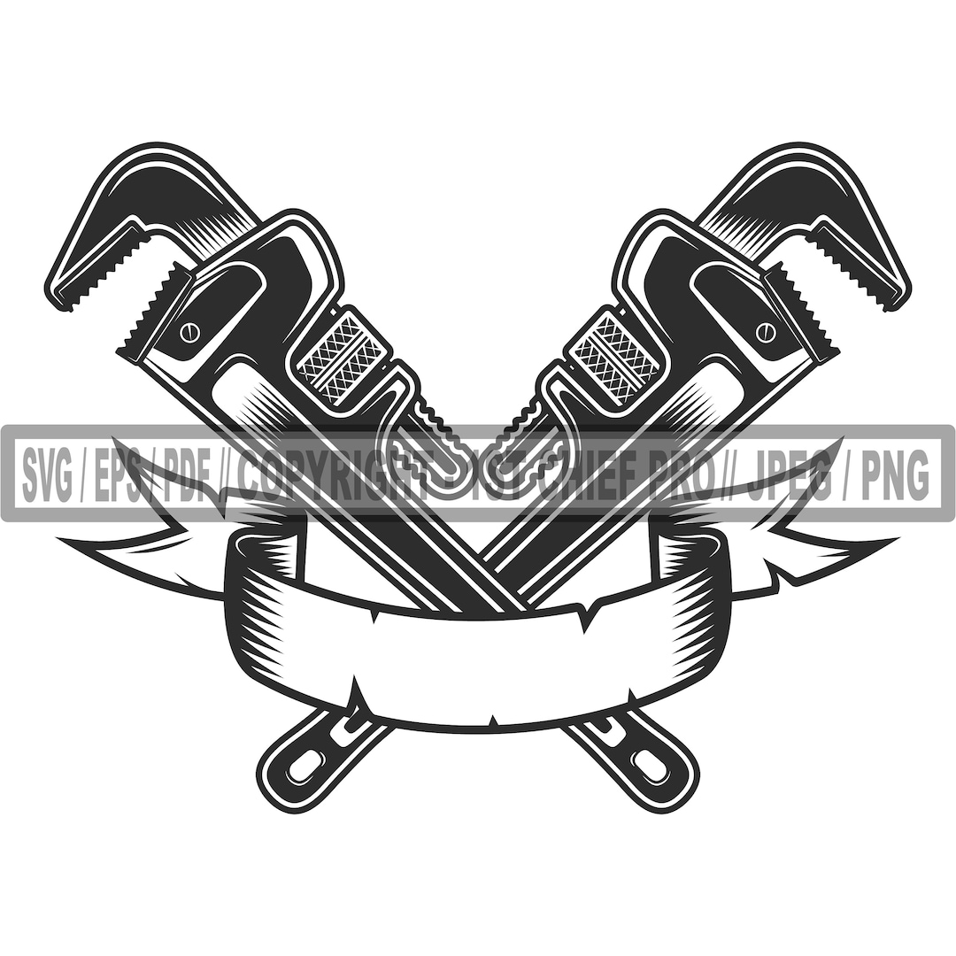 Ribbon With Wrench SVG, Wrench and Ribbon SVG, Wrench SVG, Wrench ...