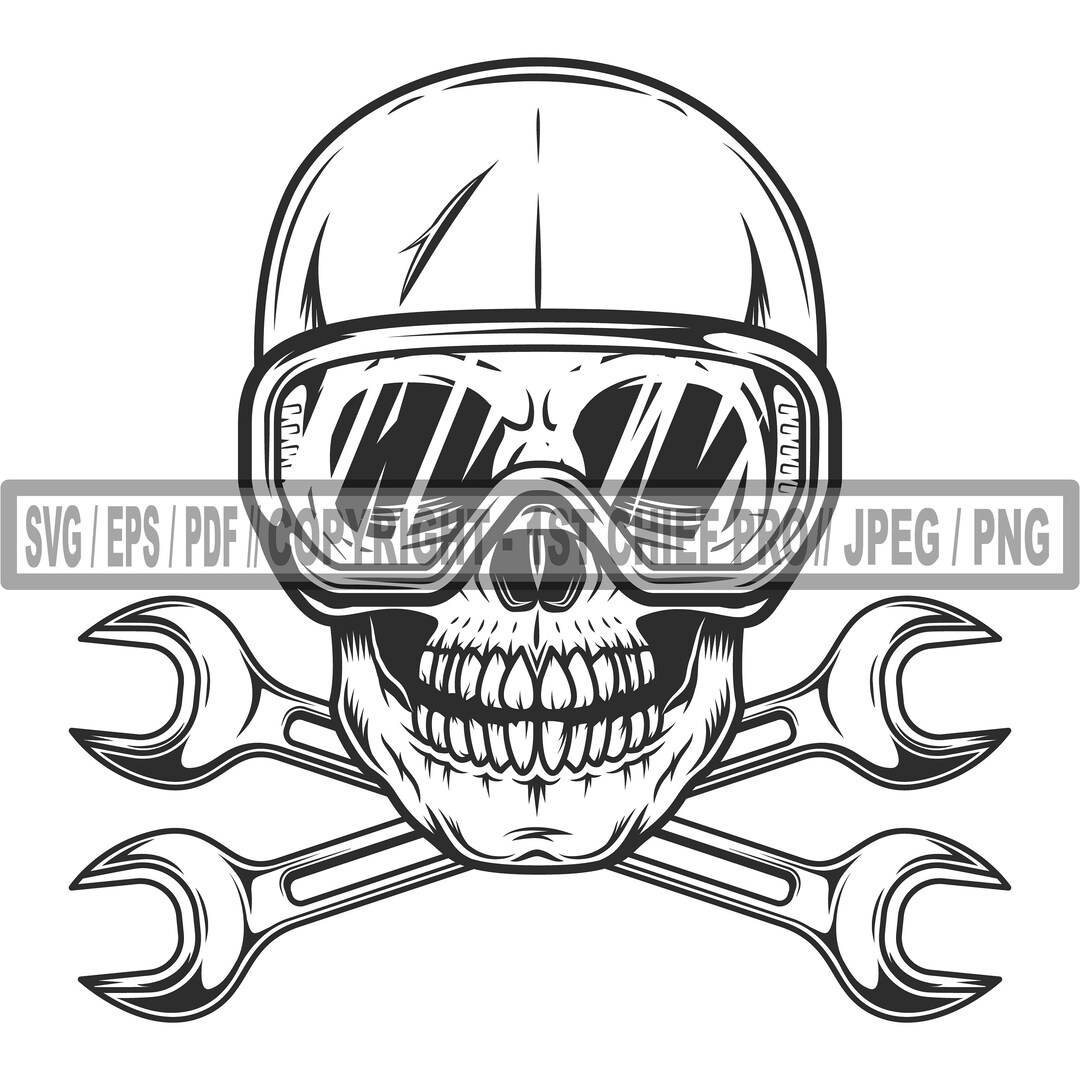 Skull SVG in Glasses SVG and Wrench Svg, Wrench SVG, Skull Svg, Skull ...