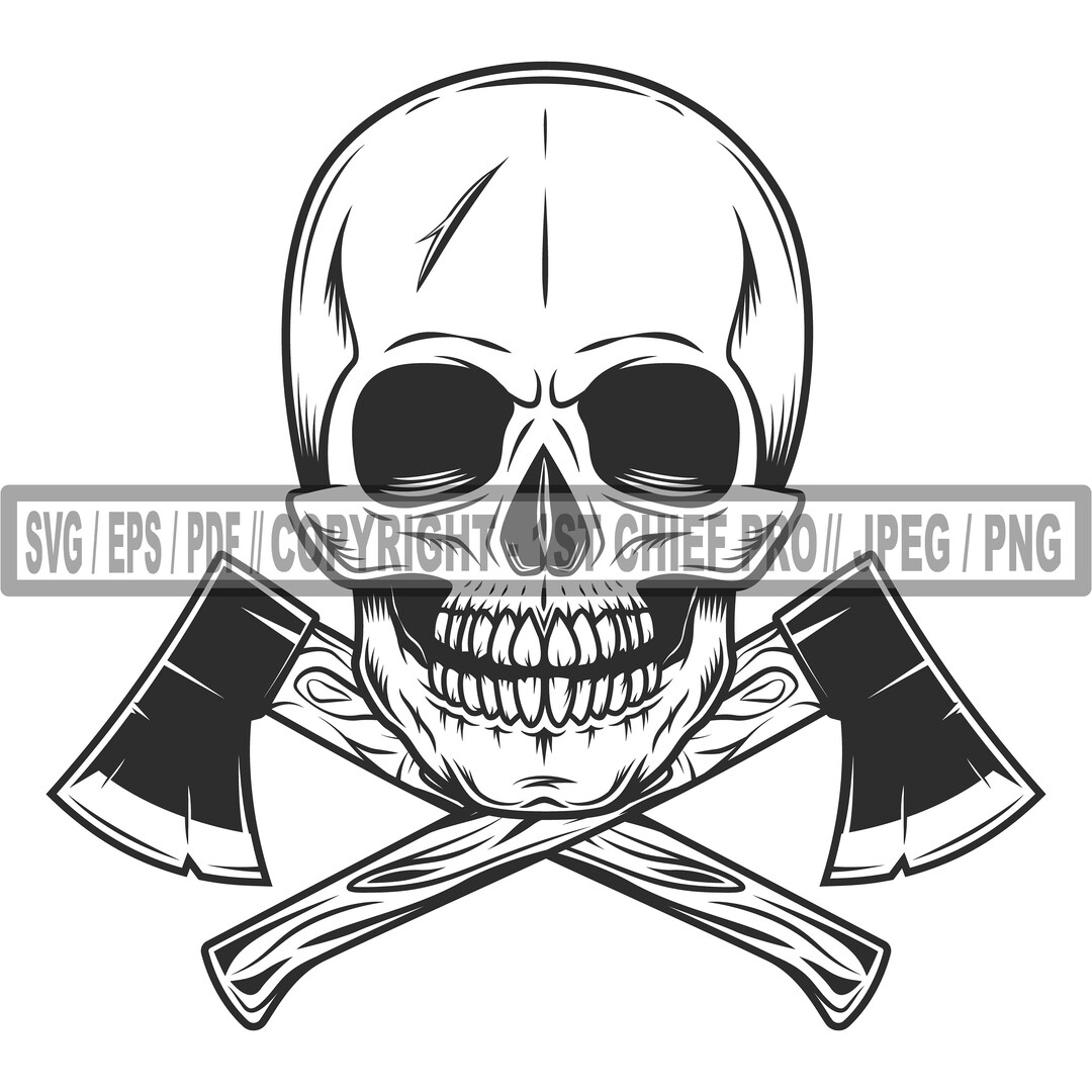 Skull Svg and Axe Svg. Lumberjack Axe Svg and Skull Svg. Craft Svg Axe ...