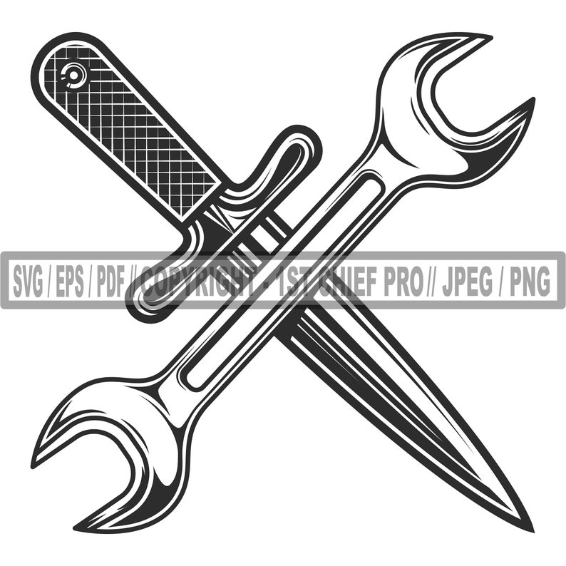 Wrench Svg and Knife SVG, Wrench SVG, Knife SVG, Knife and Wrench ...