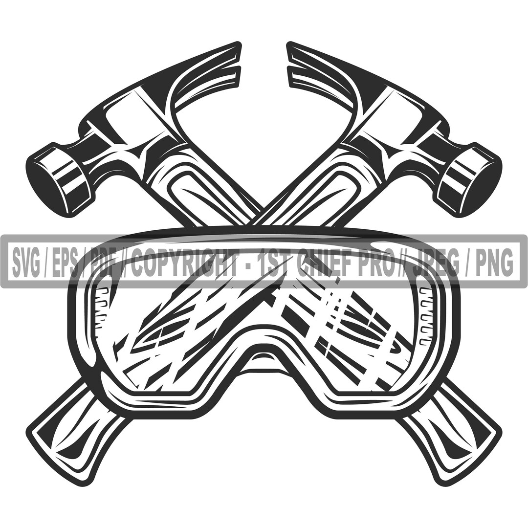 Hammer Svg With Glasses Svg Hammer Svg In Vintage Svg Design Tool Svg Glasses Svg Or Retro