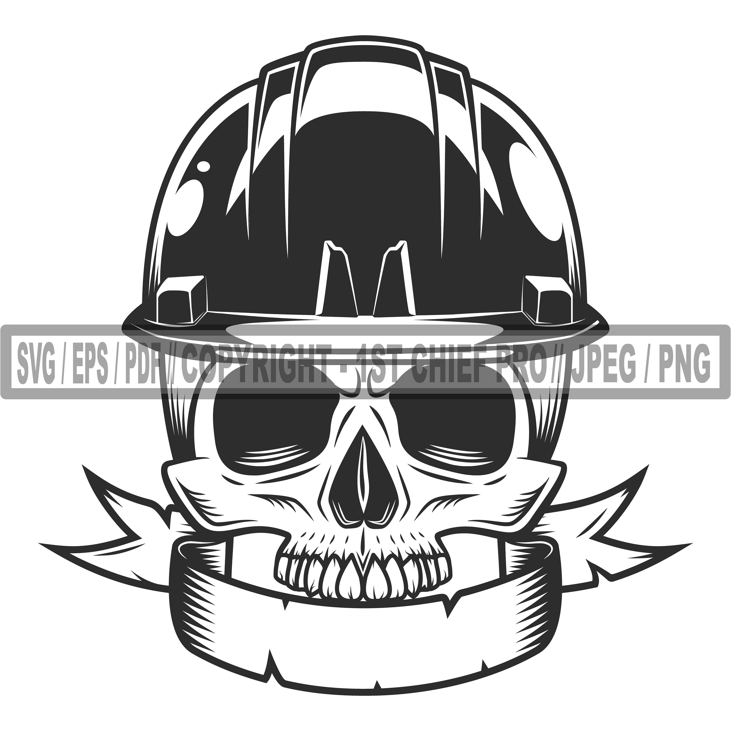 Skull Svg in Helmet Svg Tool Svg Design and Ribbon Svg. Helmet Svg on ...